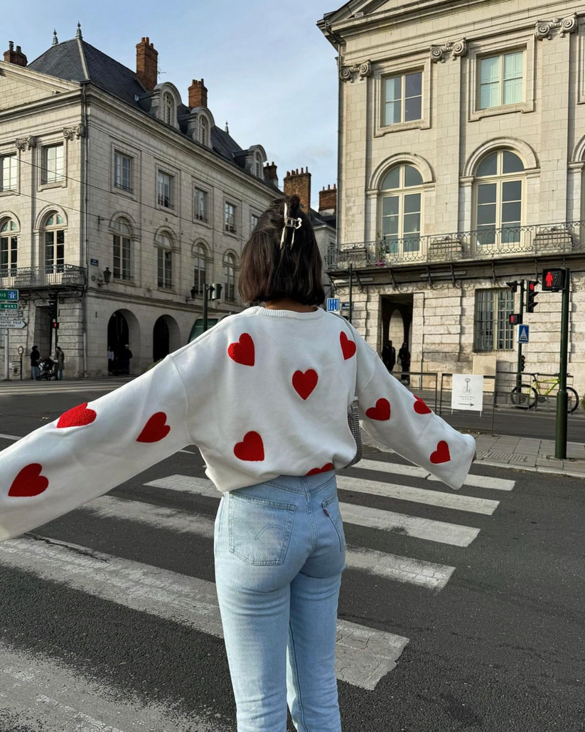 Modelo 'All Hearts' Oversized Sweater – luxevintage
